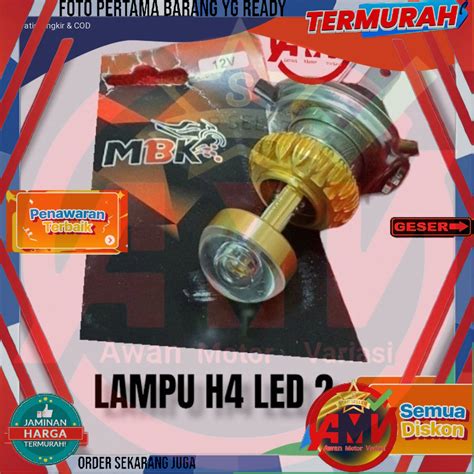 Jual Lampu Utama Motor Mobil Lampu Led Depan H Led Hs Laser Pcs