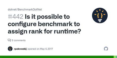 Is It Possible To Configure Benchmark To Assign Rank For Runtime · Issue 442 · Dotnet