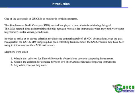 Proposed Best Practices For Simultaneous Nadir Overpass A Discussion