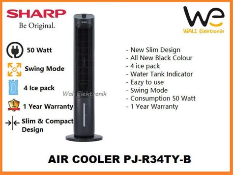 Promo Sharp Air Cooler Pj R34ty B Air Cooler Slim Design Diskon 27 Di Seller Teruslancar Shop