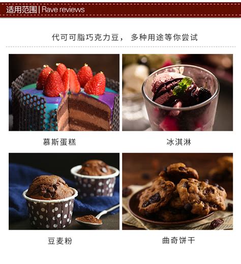 可可琳纳 代可可脂烘焙专用巧克力豆 巧克力水滴耐烤豆 商用1kg装 阿里巴巴