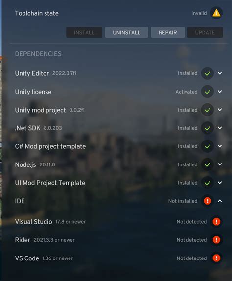 Toolchain State Invalid Cant Get Passed This And Repair Does Nothing Rcitiesskylines2