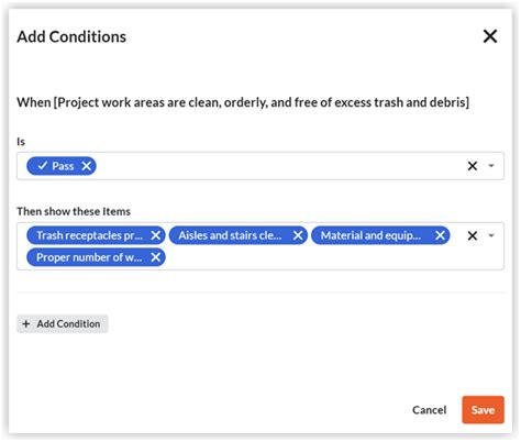 Add Conditional Logic To A Project Level Inspection Template Procore