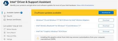 Intel Driver And Support Assistant 23325 Driver Update Software