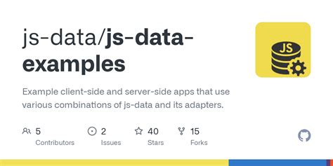 GitHub Js Data Js Data Examples Example Client Side And Server Side Apps That Use Various