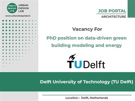 phd position on data driven green building modeling and energy