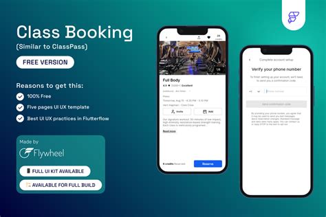 revolutionize your class booking system with the 5 page ui kit a high