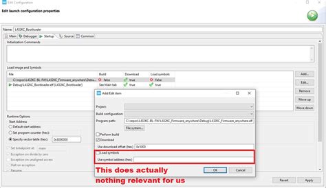 properly offsetting relocated arm cortex m4 code in stm32cubeide gdb