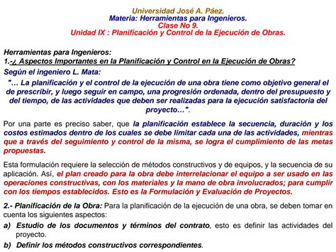 SOLUTION Clase No 9 Hpi Metodo Pert Cpm En Planificacion Y Control De La Ejecuci N De Obras