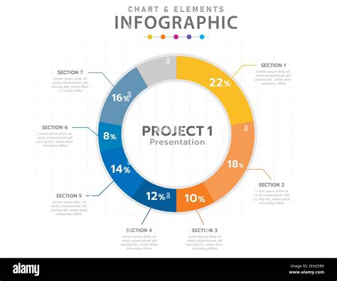 Infographic Template For Business 7 Steps Pie Chart Diagram Element