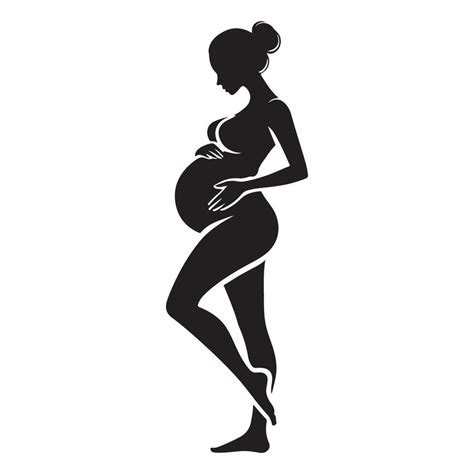 Expectant Mother Silhouette Illustration 55315083 Vector Art At Vecteezy