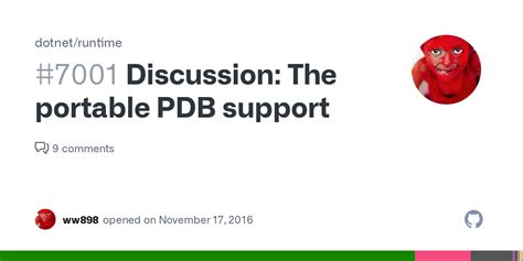 Discussion The Portable Pdb Support · Issue 7001 · Dotnetruntime · Github