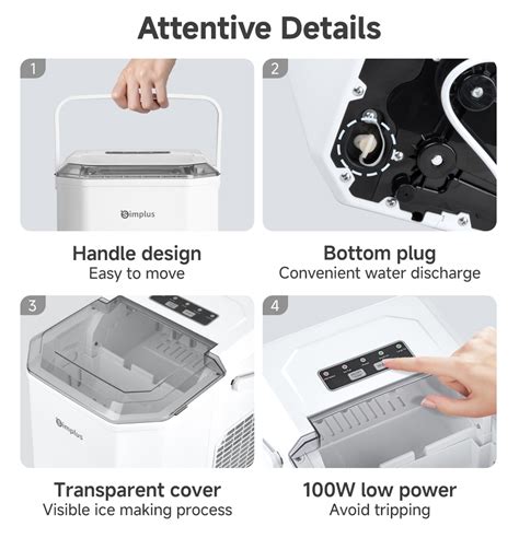 Simplus Automatic Ice Maker Machine Intelligent Ice Cube Maker 12kg 24h Shopee Philippines