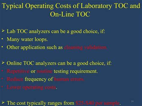 Automated Release Of Water Using On Line Toc Analysis And Fda Risk