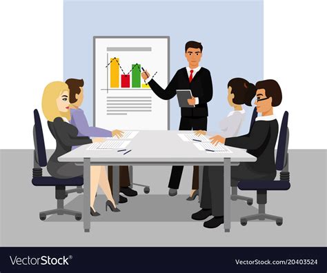 Presentation Teamwork Royalty Free Vector Image