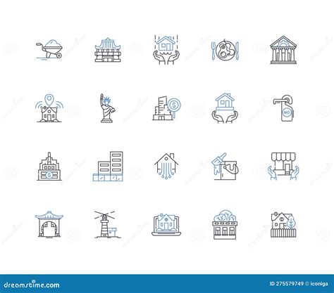 Framework Composition Line Icons Collection Integration Architecture