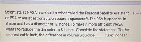 Solved Scientists At Nasa Have Built A Robot Called The Personal