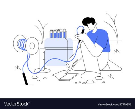 Gathering Environmental Data Abstract Concept Vector Image