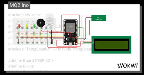 Mq2 Sensor Wokwi Esp32 Stm32 Arduino Simulator