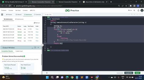 Remove Consecutive Characters Shradha Didi And Aman Bhaiya Dsa Sheet