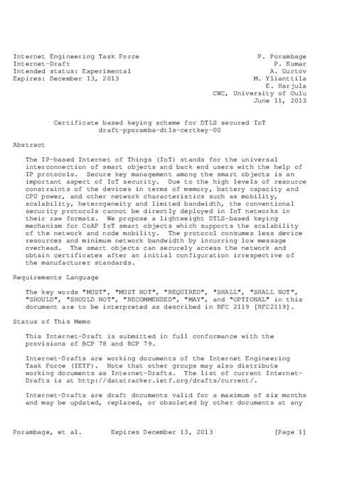 Pdf Certificate Based Keying Scheme For Dtls Secured Iot