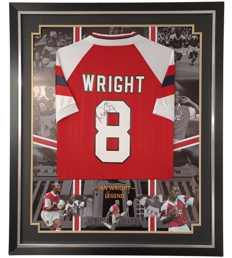 Ian Wright Of Arsenal Signed And Framed Shirt Signed Memorabila Shop Shop Today