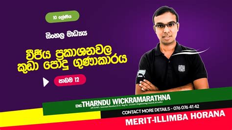 10 ශ්‍රේණිය පාඩම 12 වීජීය ප්‍රකාශන වල කුඩා පොදු ගුණාකාරය Youtube