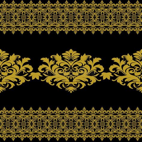 Vector Damask Seamless Pattern With Ornamental Floral Motifs For Decor