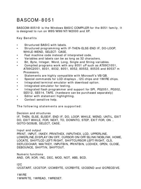 Bascom 8051 Pdf Basic Electronic Engineering