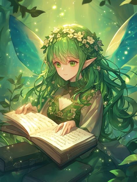 귀여운 애니메이션 요정 소녀 Ai 생성 이미지