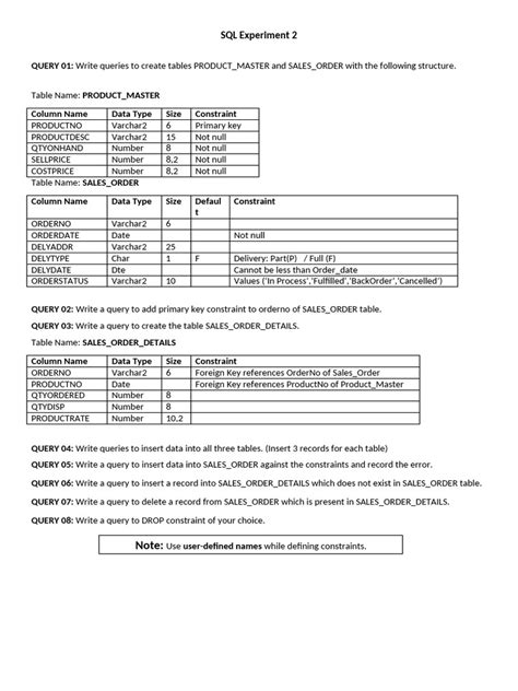 Sql Experiment 2 Pdf