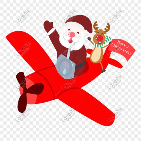 Flying Christmas Reindeer Cartoon