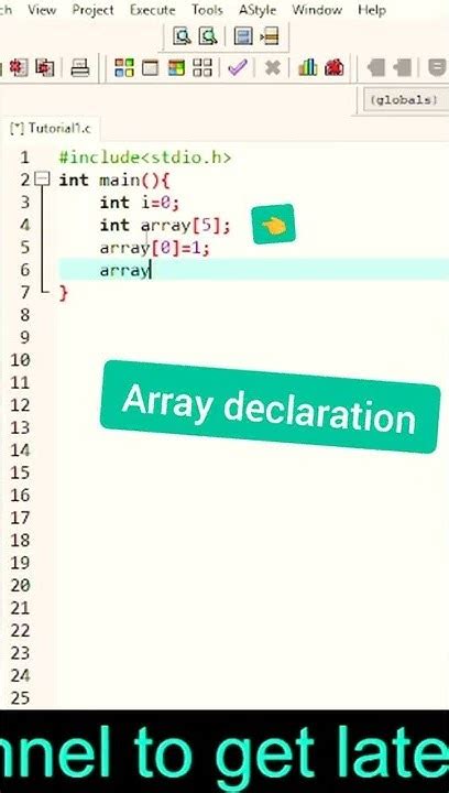 Array Declaration Initialization And Traversal In C Youtube