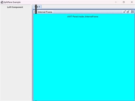 Java How To Get The Swing Component To Render Upon The Awt Component