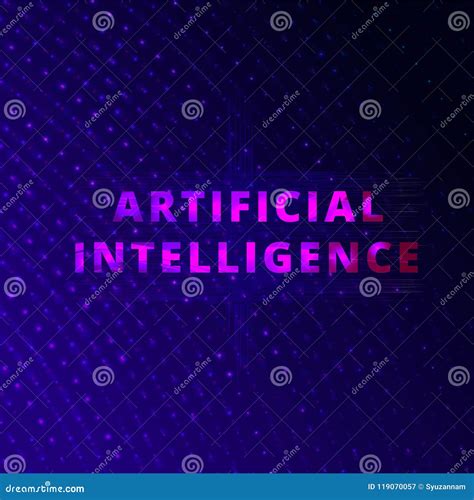 Artificial Intelligence AI Letters Vector Illustration Stock Vector