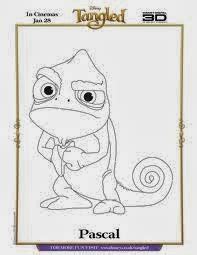 Tangled Coloring Pages Pascal Rapunzel