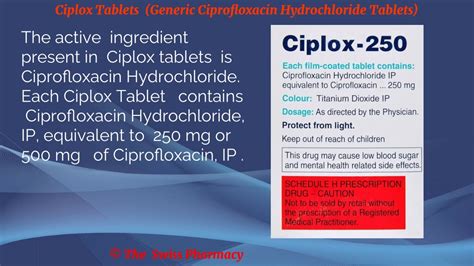 Ppt Ciplox Tablets Generic Ciprofloxacin Hydrochloride Tablets Powerpoint Presentation Id