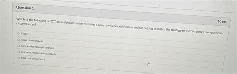 Solved Question 1which Of The Following Is Not An Analytical