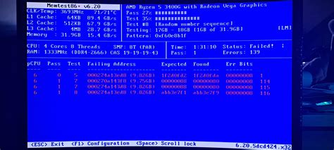 test en memtest86 seguramente por la ram r soportepc