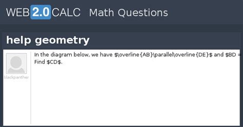 View Question Help Geometry