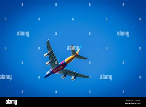 Emirates Airlines A380 Super Jumbo In The Air Emirates Airbus A380 861