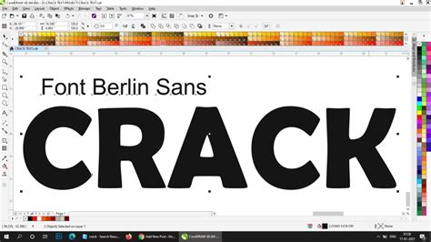 Make Beautiful Crack Text Effect Corel Draw Tutorial Design Guruji