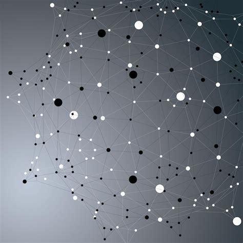 Premium Vector Spatial Vector Monochrome Digital Object 3d