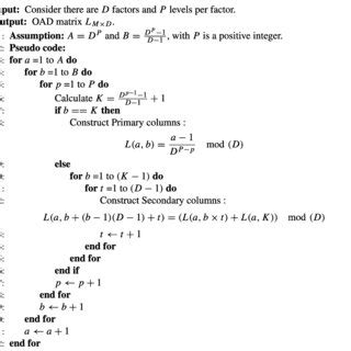 Generating Orthogonal Array Design OAD Matrix Download Scientific Diagram