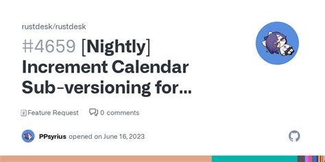 [nightly] Increment Calendar Sub Versioning For Nightly Builds
