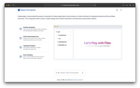 npm react file xplorer opensource react file explorer chamara senarath