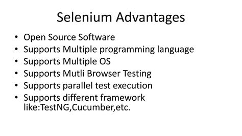 Selenium Introduction Ppt
