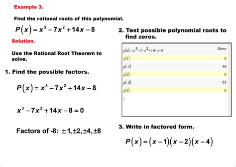Illustrated Math Dictionary Polynomial Functions Example Set 10