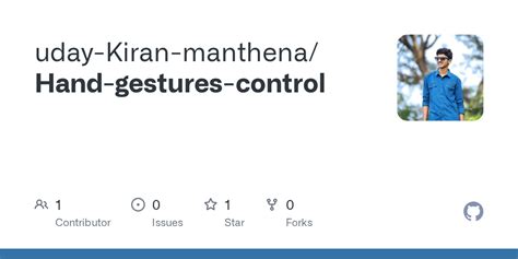 github uday kiran manthena hand gestures control