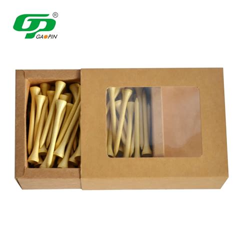 Professional Natural Wood Bamboo Golf Tees Custom Logo